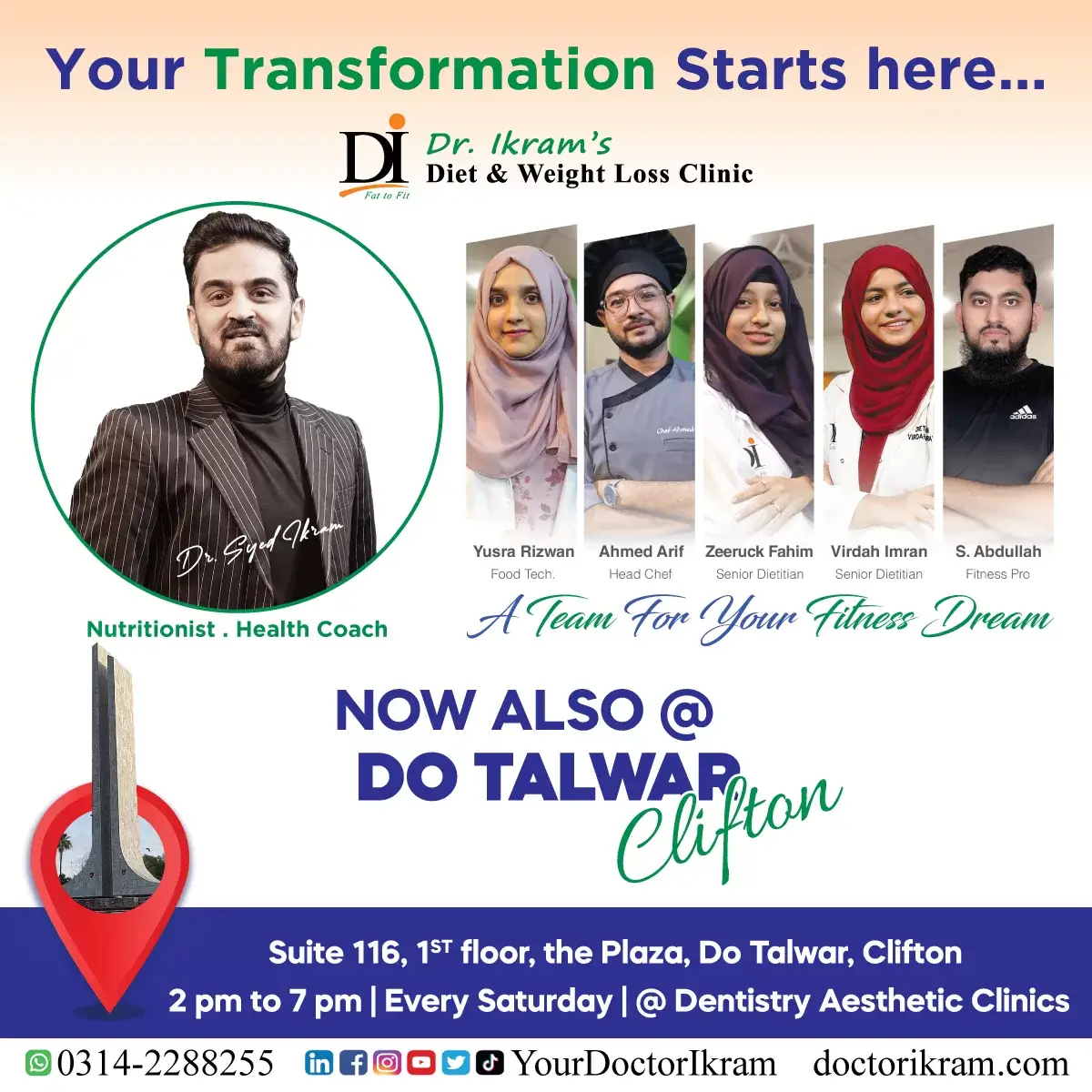 Contact Us | Book Appointment | Dr. Ikram Diet Clinic